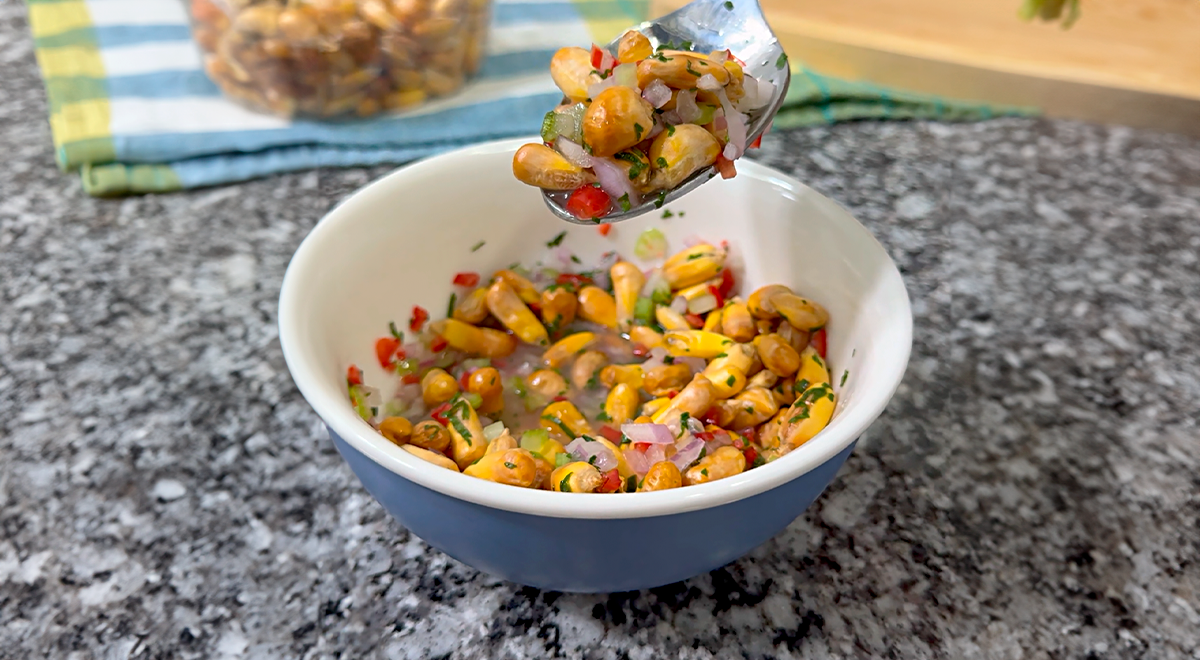 Ceviche de canchita: receta paso a paso (VIDEO)
